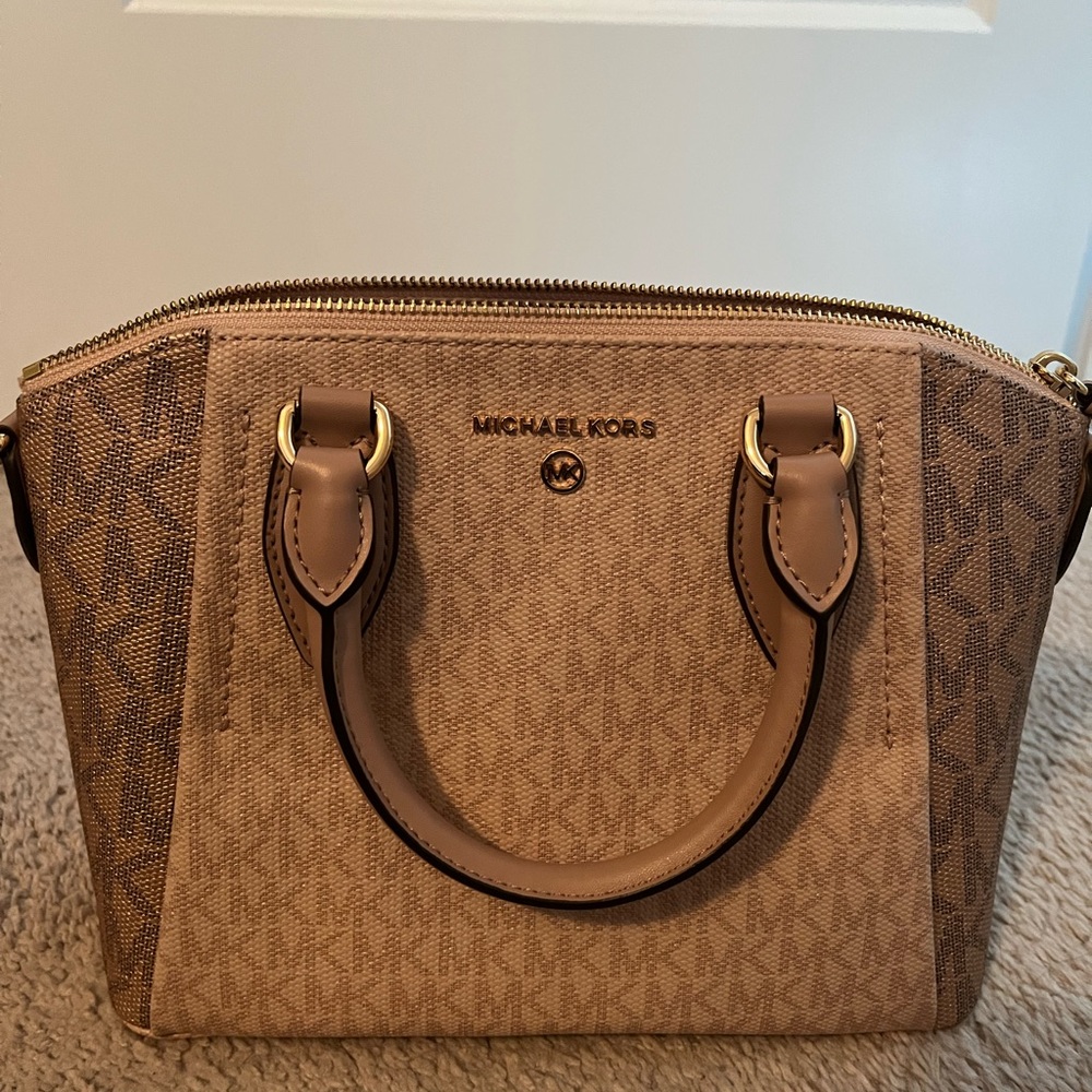Sienna Medium Two-Tone Graphic Logo Messenger Bag - Gem